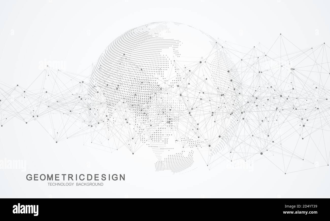 Global network connection. World map point and line composition concept of global business ...