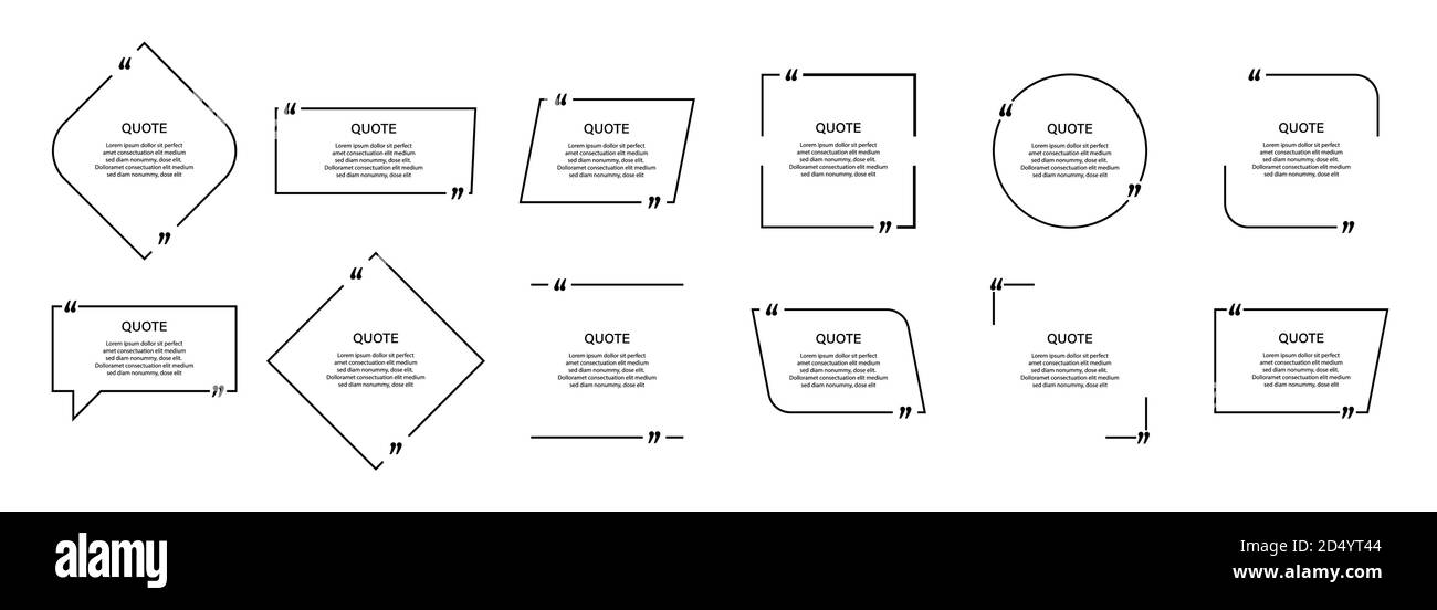 Quote bubbles template Stock Vector Images - Alamy