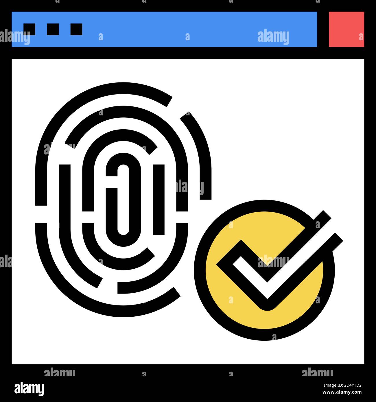 access approved fingerprint color icon vector illustration Stock Vector ... access approved fingerprint color icon vector illustration Stock Vector ...