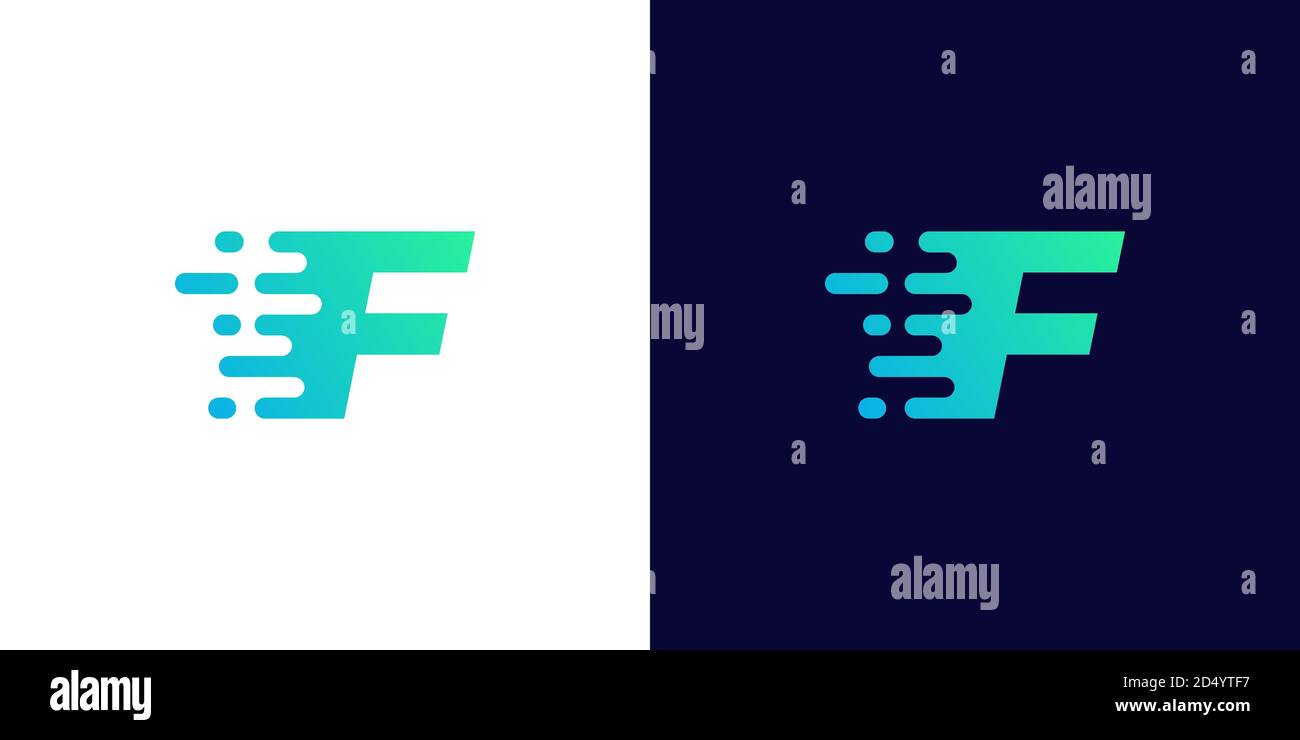 Business corporate letter F logo design vector. Colorful digital letter ...