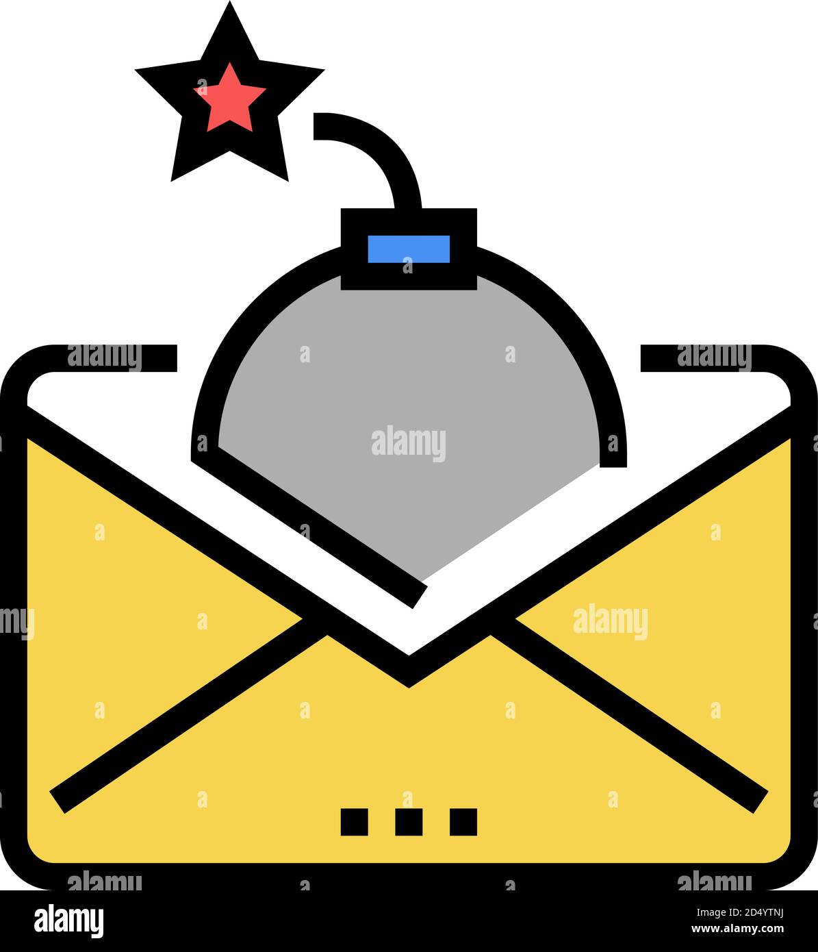 mail with bomb color icon vector illustration Stock Vector Image & Art ...
