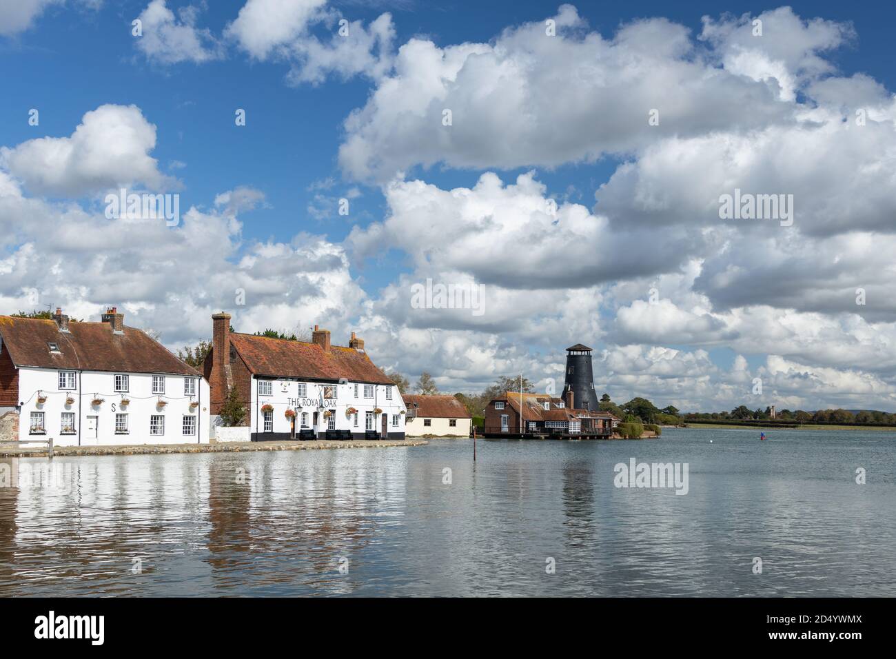 The Royal Oak Pub and Langstone Mill. Langstone Harbour, Havant ...