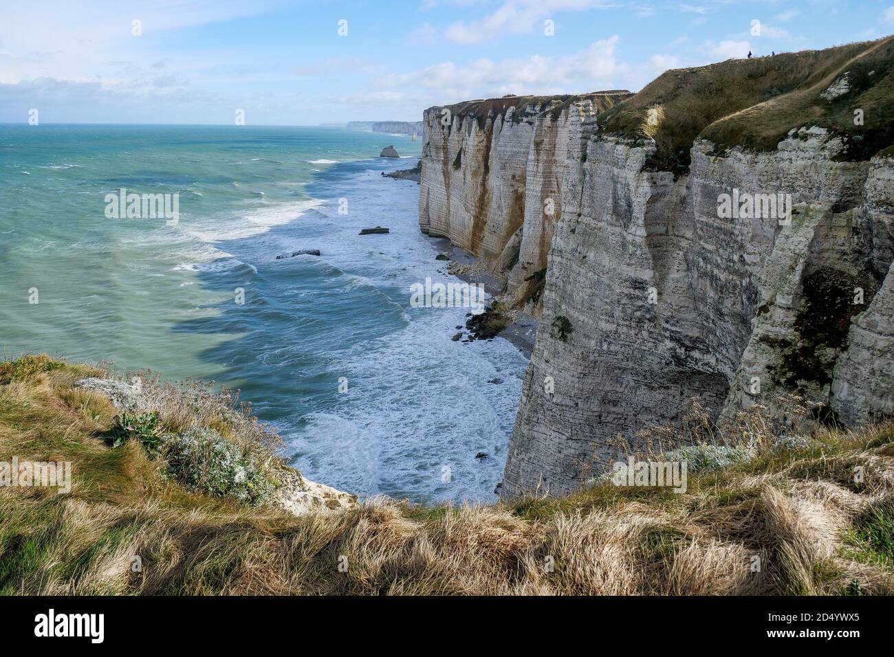 Etretat, Northern cliffs - Falaises d'Amont, Seine-Maritime, Normandy ...