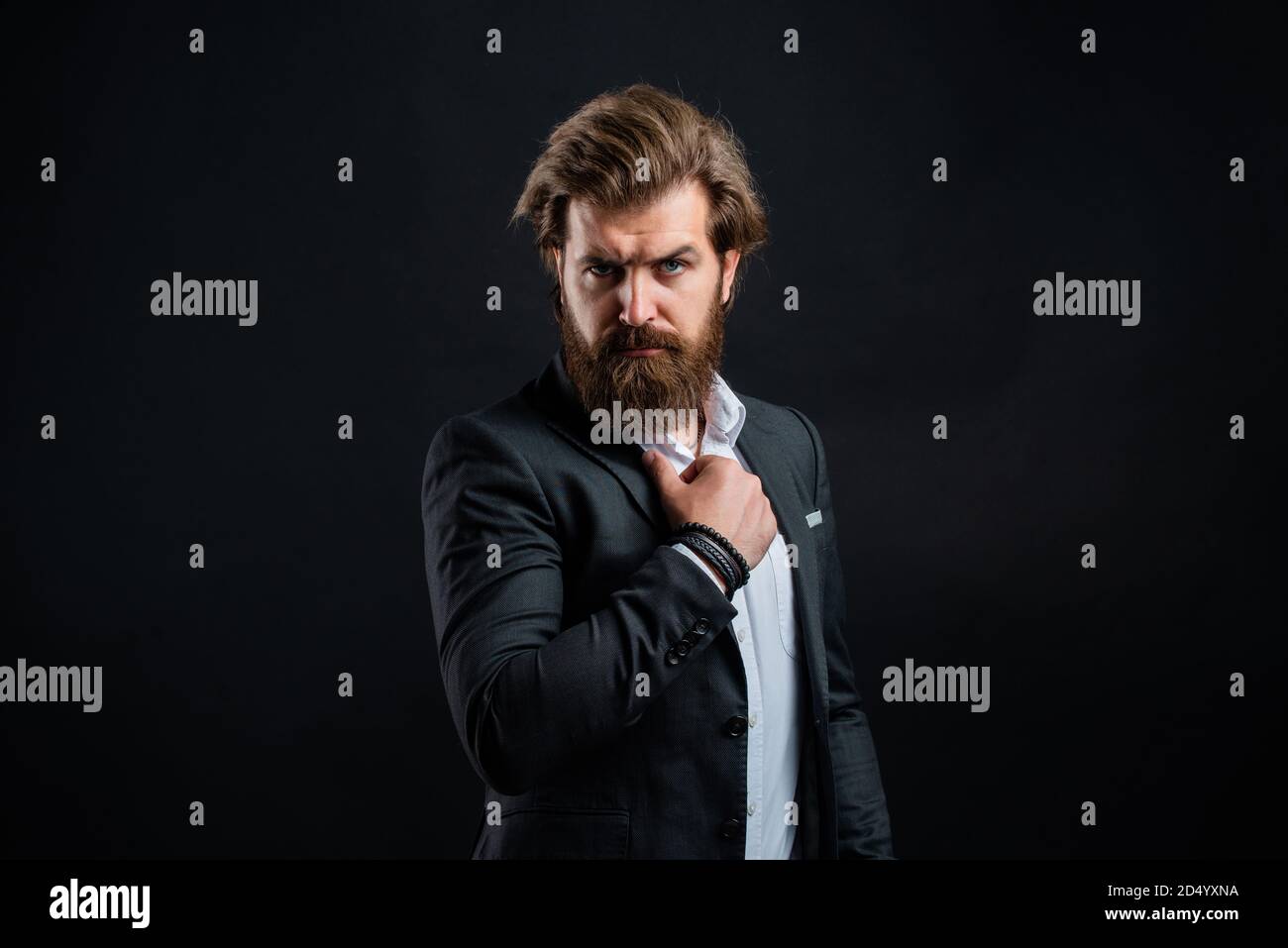 Representation modern successful man business career, motivated for ...
