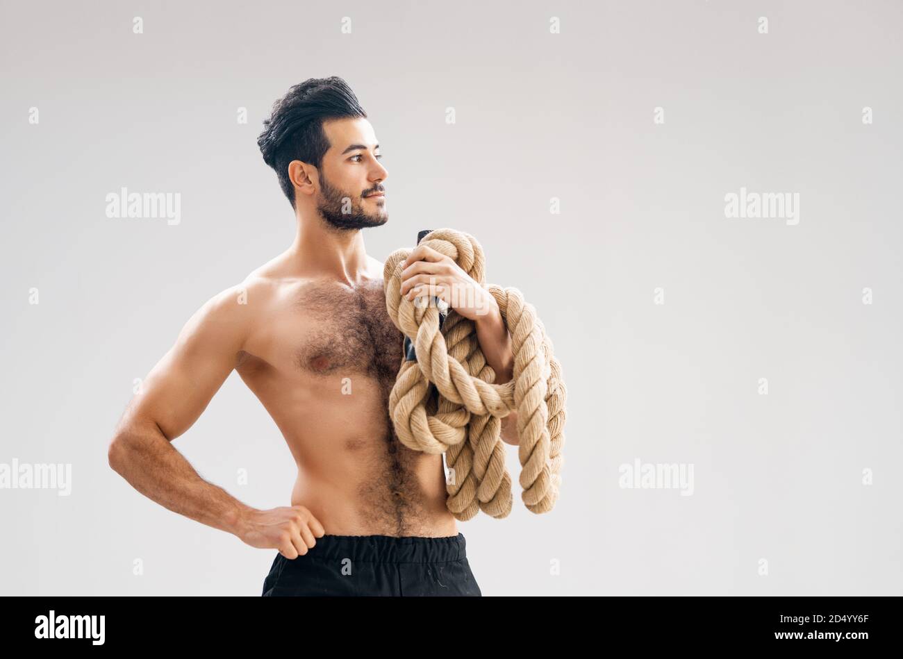 Athletic male doing crossfit hi-res stock photography and images - Alamy