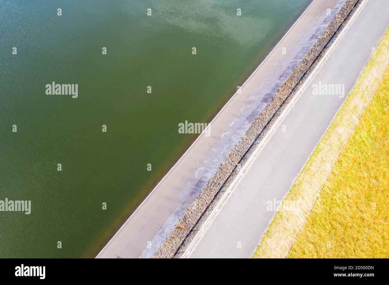 a dam structure from above Stock Photo - Alamy