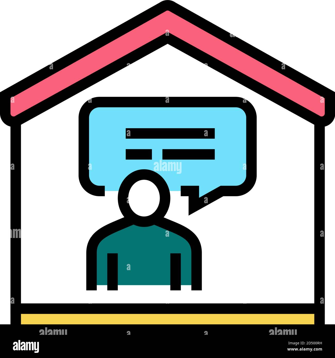 talking and communication color icon vector illustration Stock Vector ...