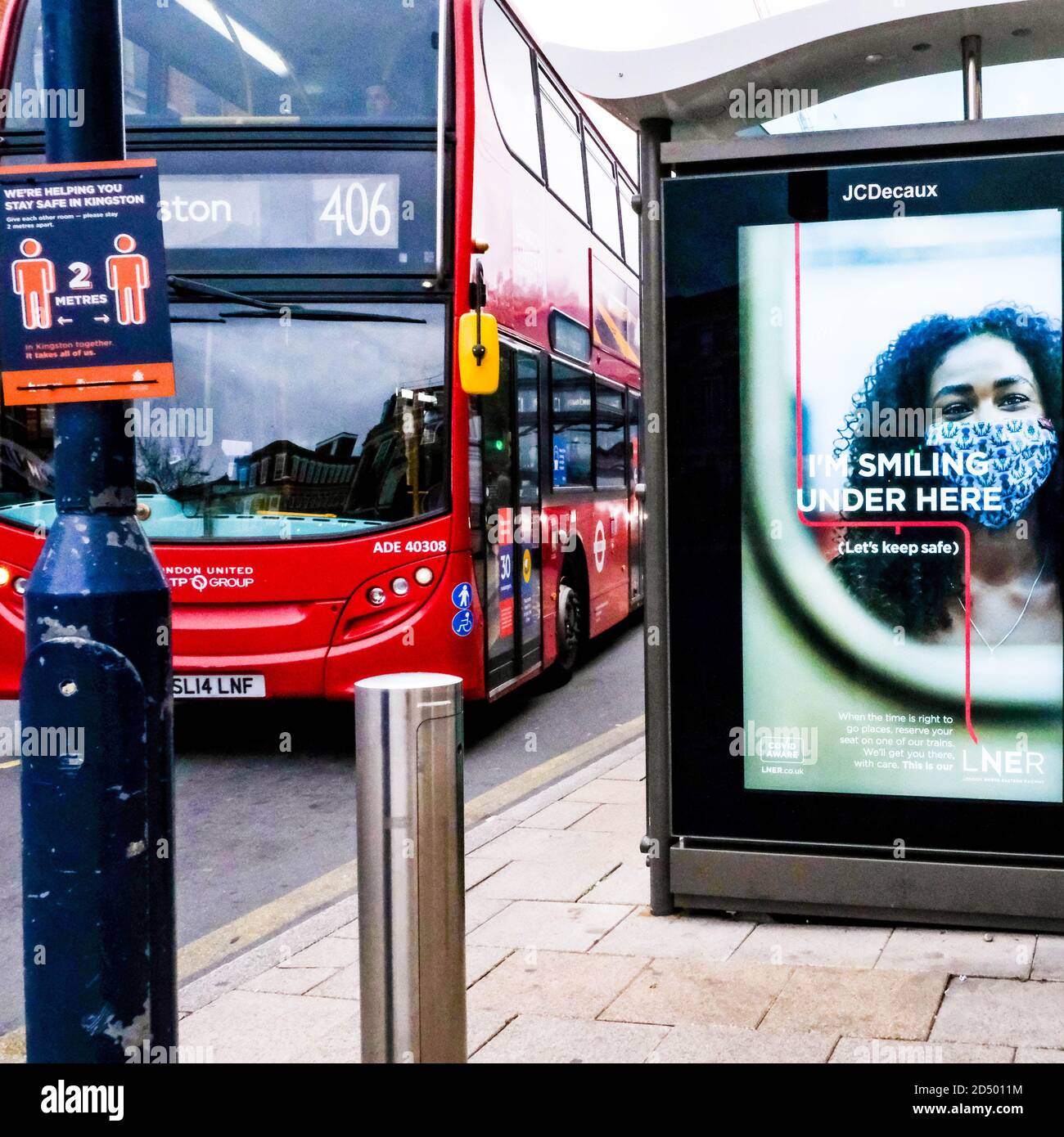 Bus stop poster uk hi-res stock photography and images - Alamy