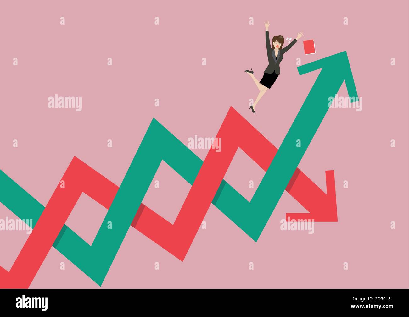 Woman losing balance Stock Vector Images - Alamy