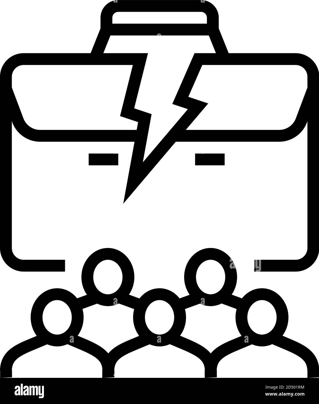 people lost job line icon vector illustration Stock Vector Image & Art ...