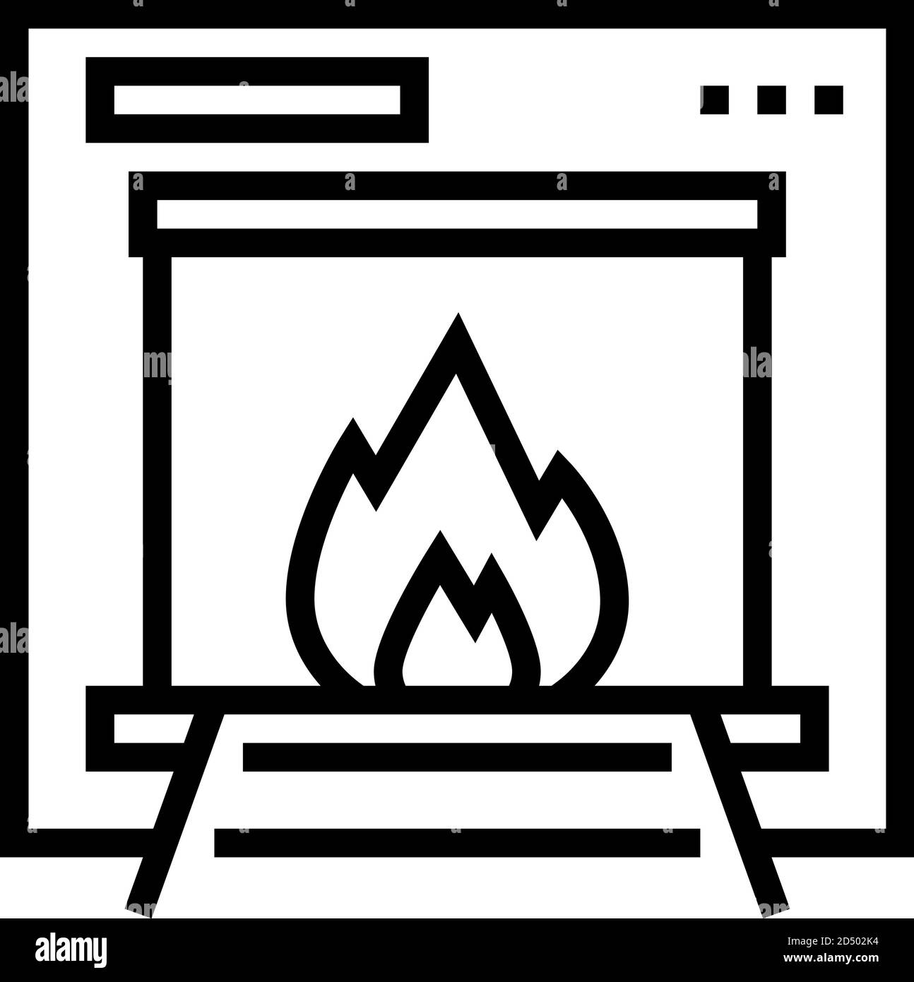 burning garbage machine line icon vector illustration Stock Vector ...