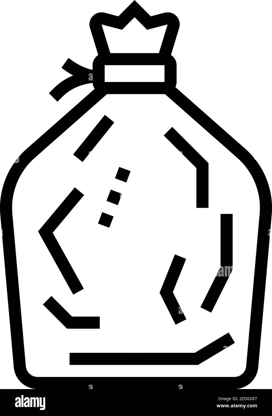 garbage bag line icon vector illustration Stock Vector Image & Art - Alamy