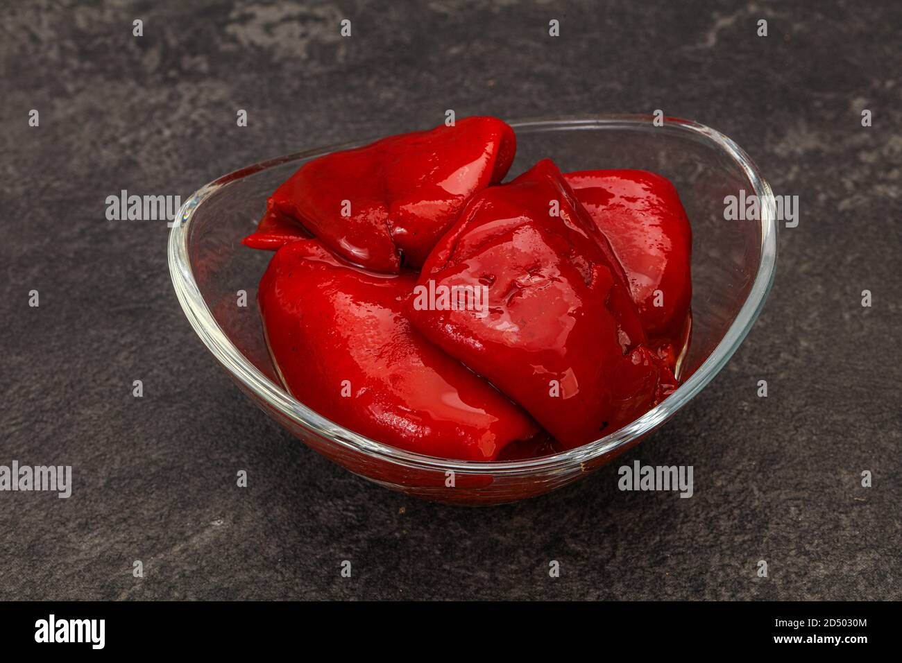 Grilled red pepper in the oil Stock Photo - Alamy