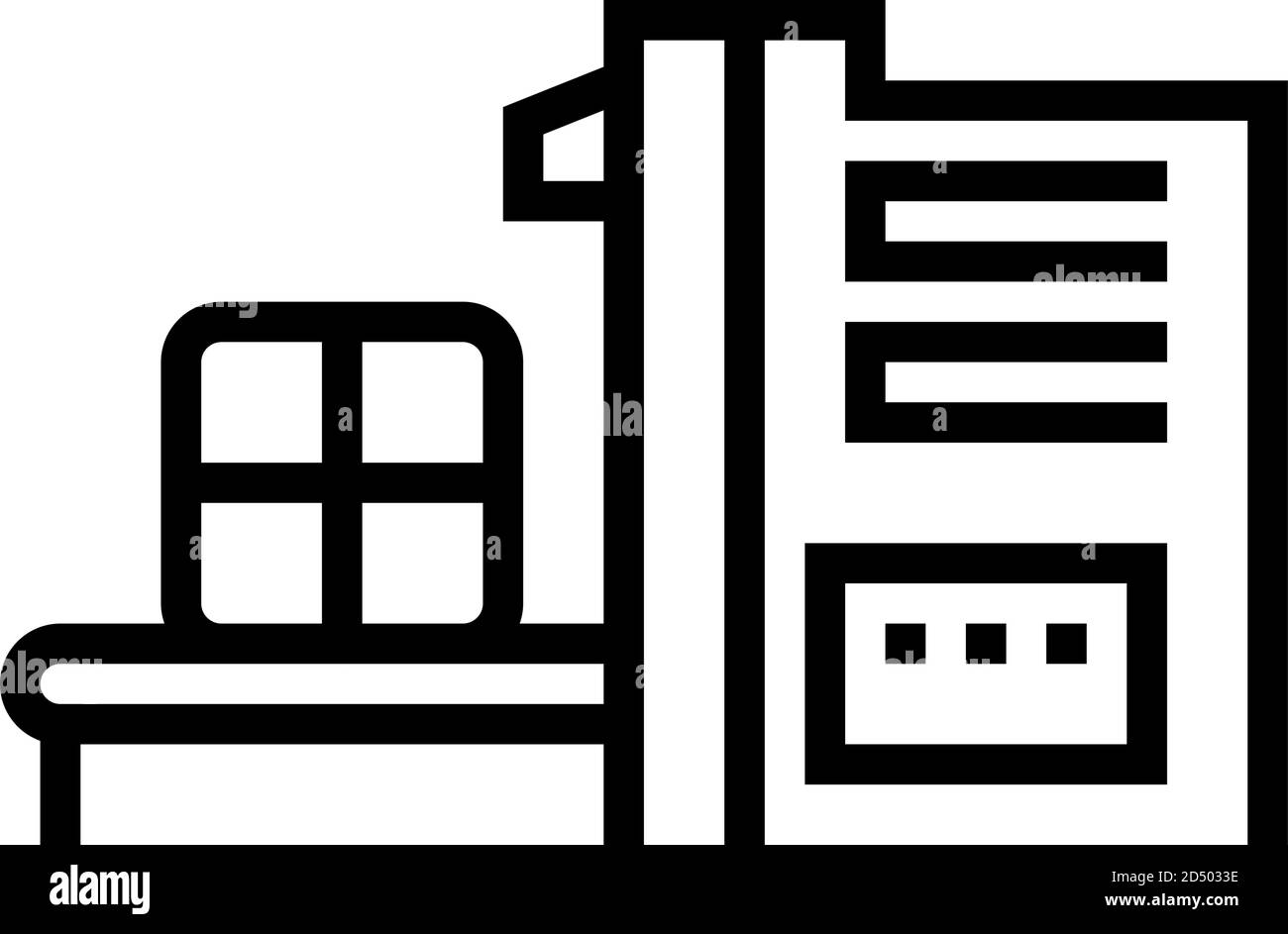 sorting waste machine line icon vector illustration Stock Vector Image ...