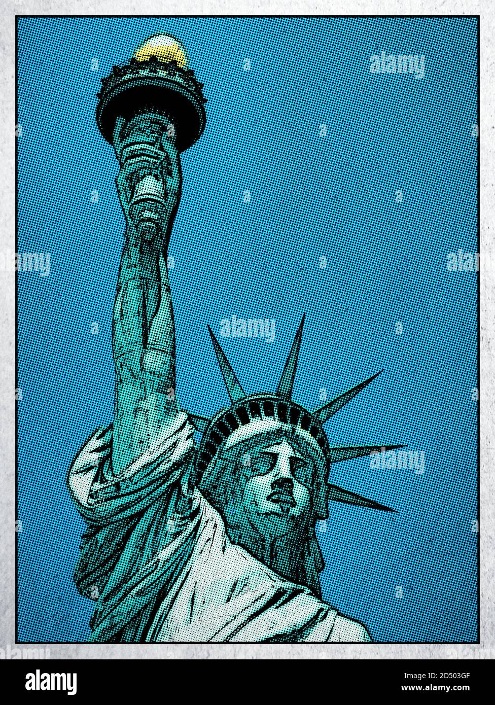 Lady liberty cartoon hi-res stock photography and images - Alamy