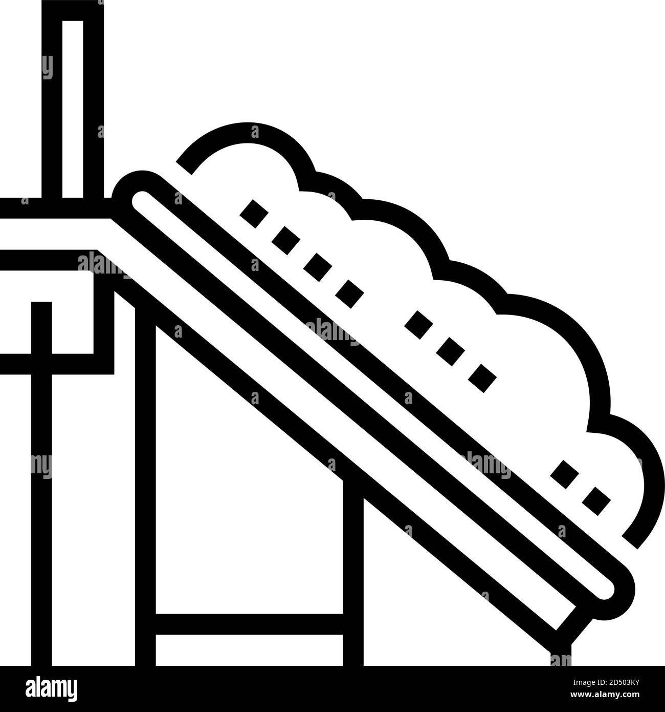 waste sorting conveyor belt line icon vector illustration Stock Vector ...