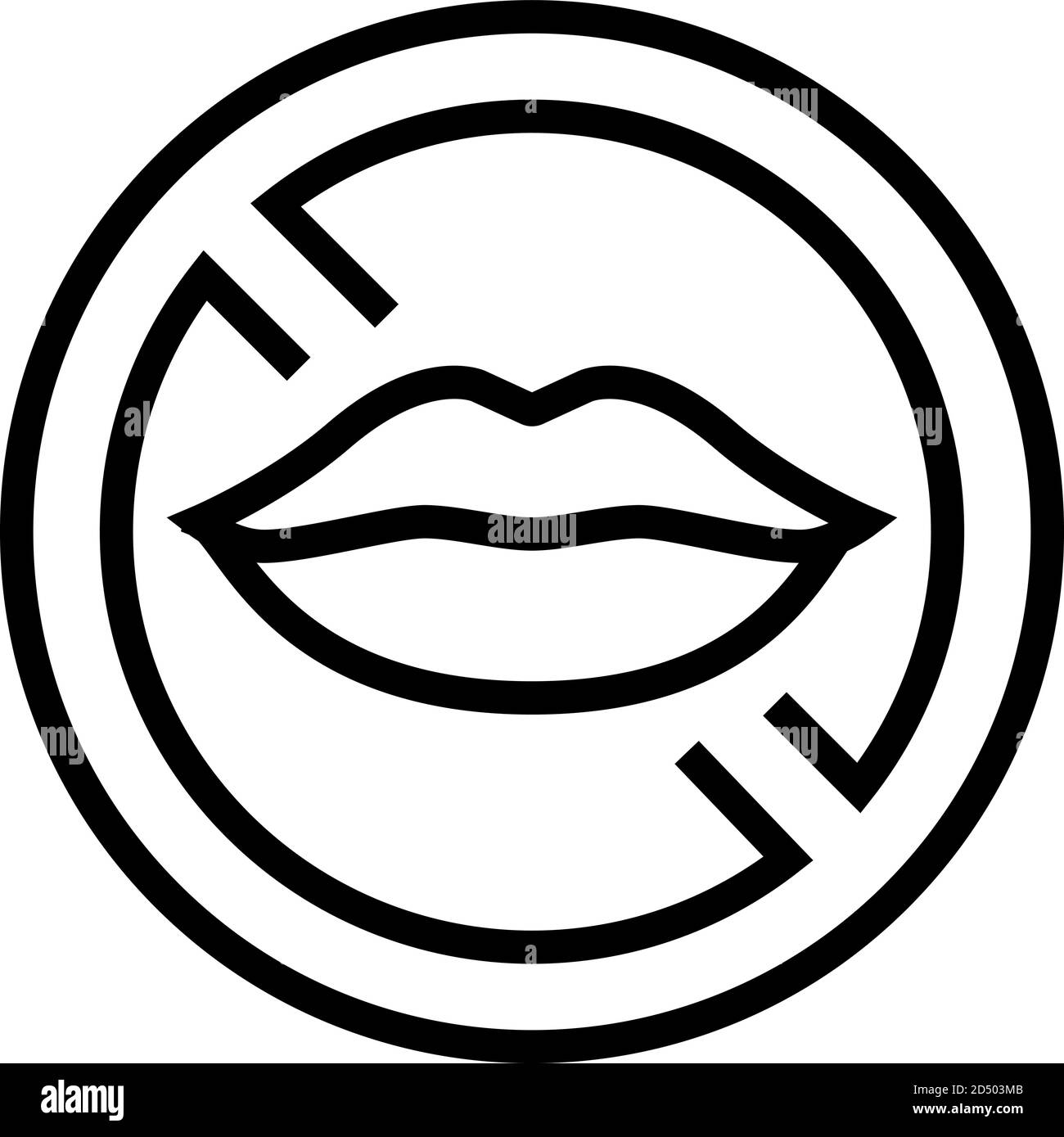 voiceless sign line icon vector illustration Stock Vector Image & Art ...