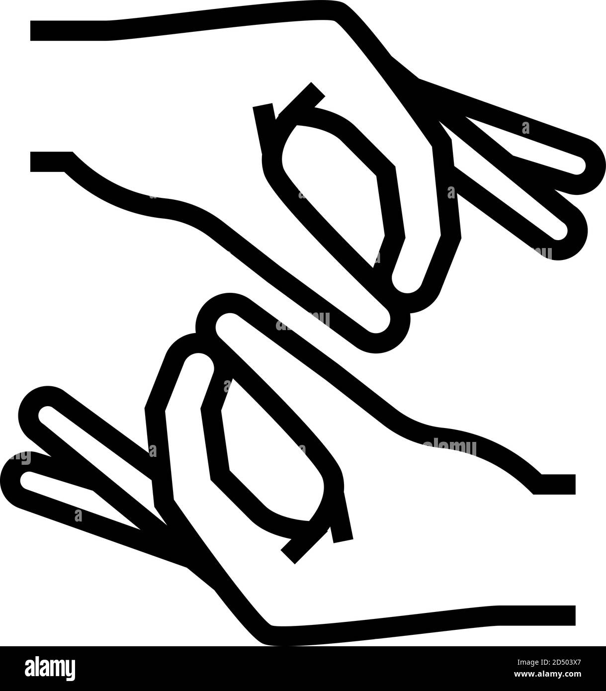 sign language line icon vector illustration Stock Vector Image & Art ...