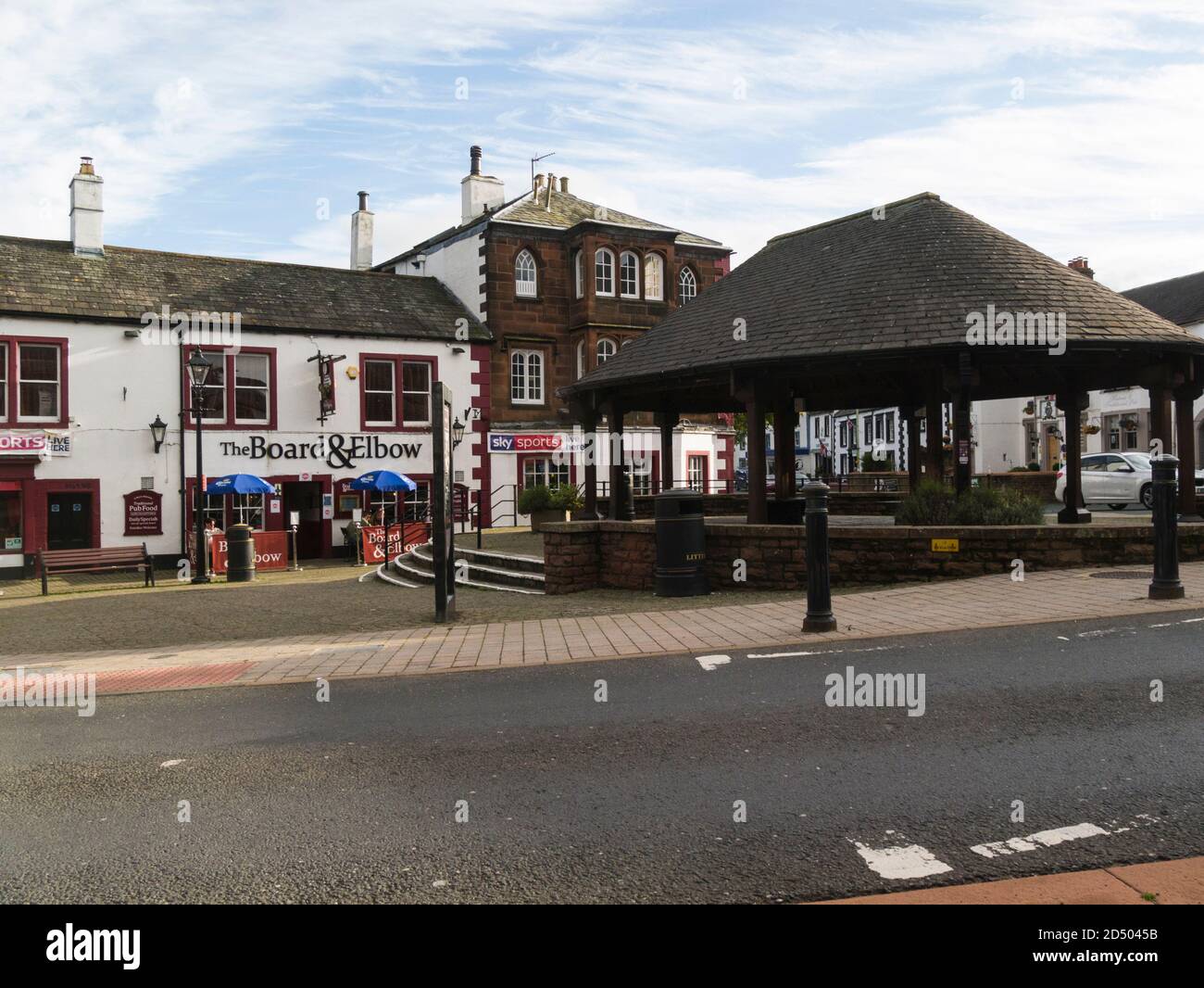 Market Cross in historic market town of Penrith shopping, business and ...