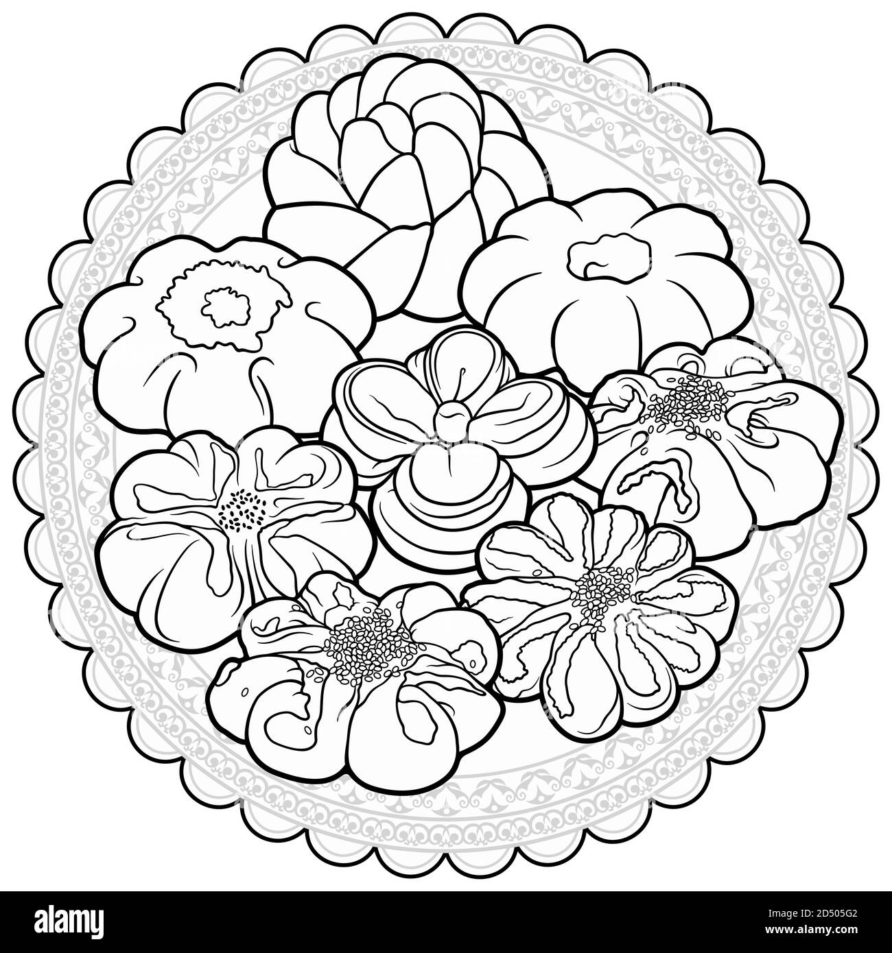 Bakery pastries table Stock Vector Images - Alamy