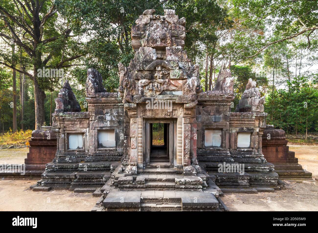 architecture of Angkor Wat, part of Khmer temple complex, Asia. Siem ...