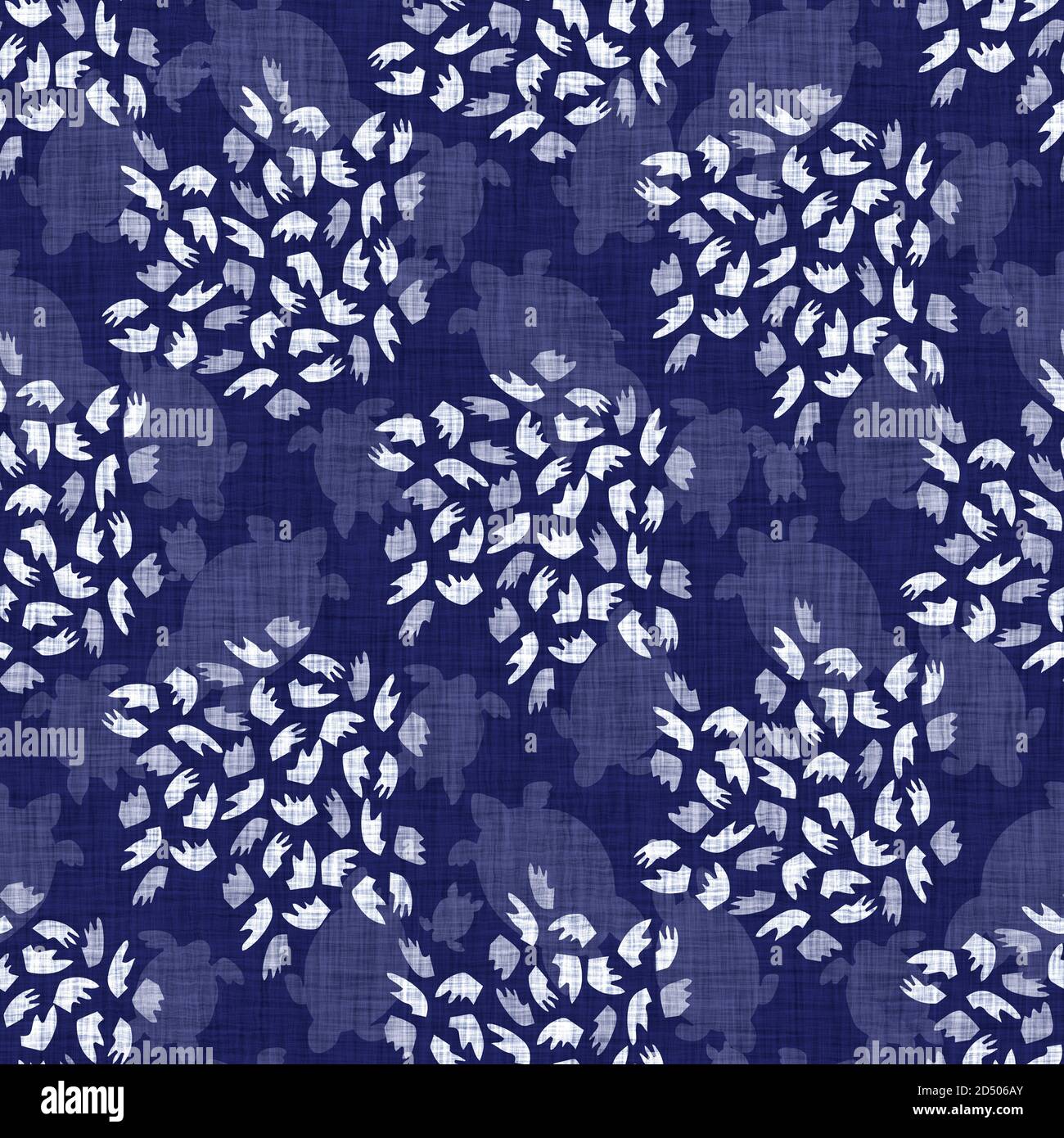Seamless indigo doodle dot texture. Blue woven boro cotton dyed effect ...