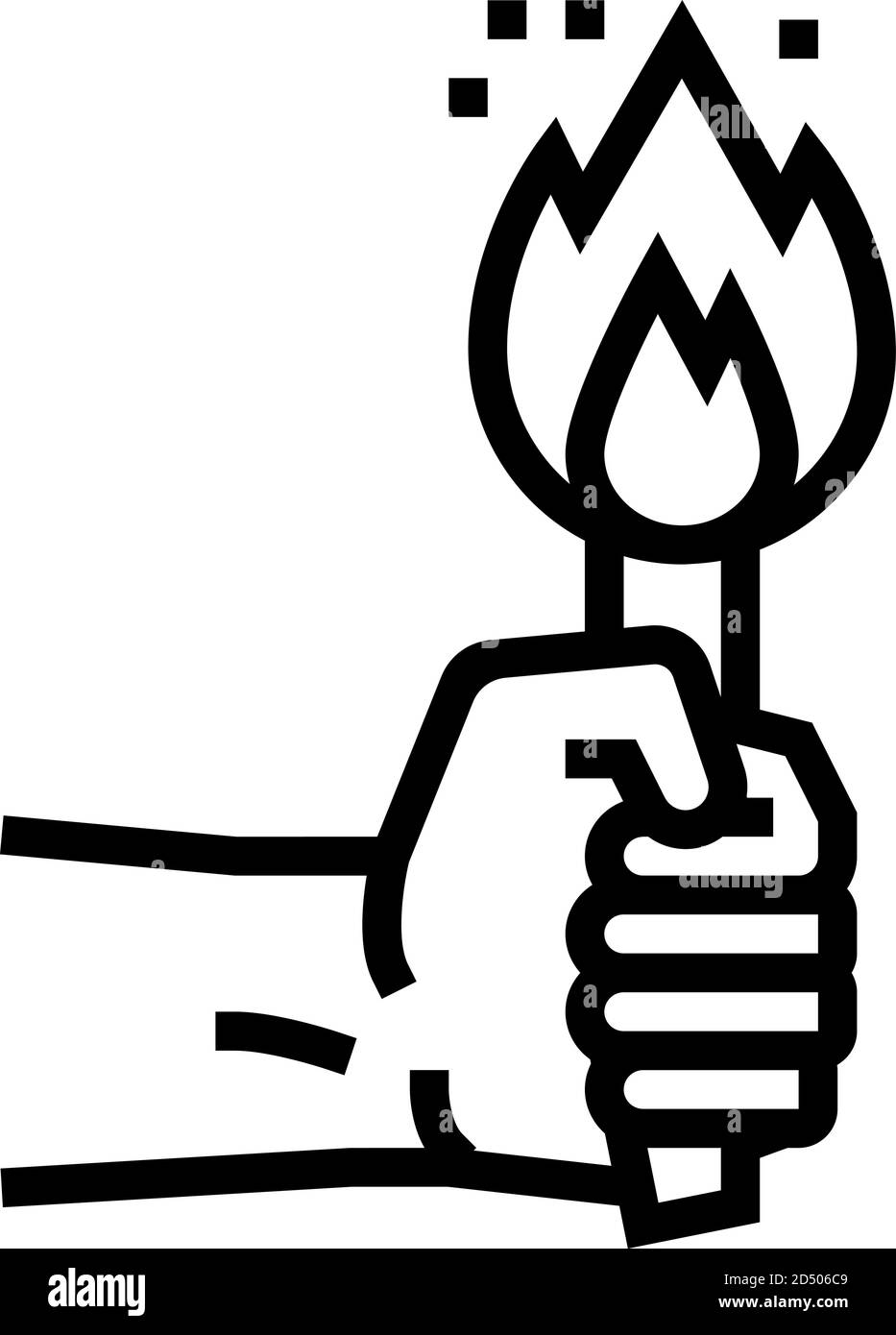 fire torch line icon vector illustration Stock Vector Image & Art - Alamy