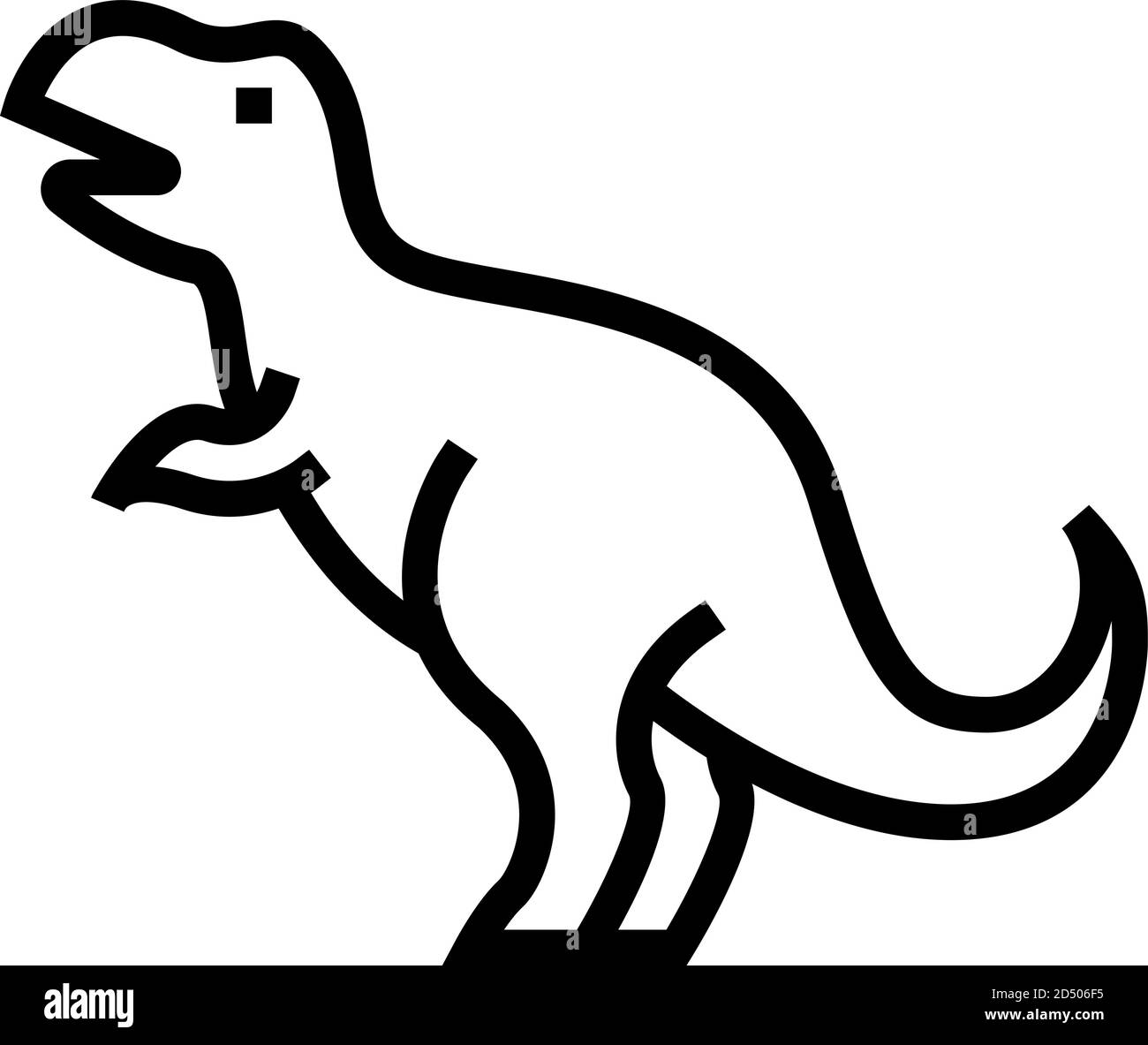 dinosaur prehistoric animal line icon vector illustration Stock Vector ...
