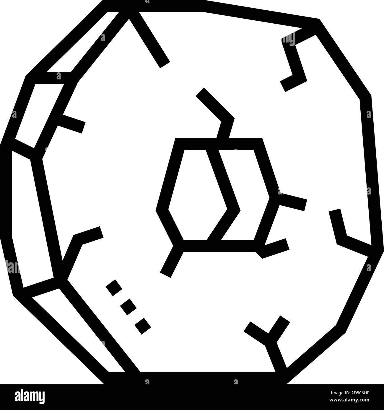 prehistoric megalithic stone coin line icon vector illustration Stock ...