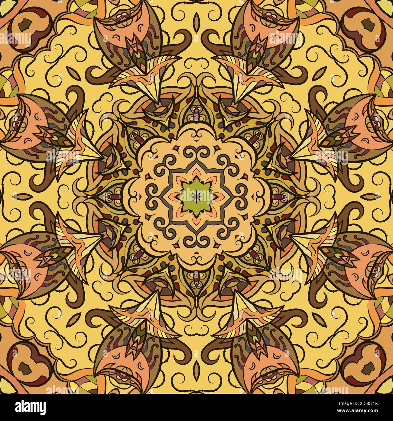 Seamless tracery tile mehndi design Stock Vector Image & Art - Alamy