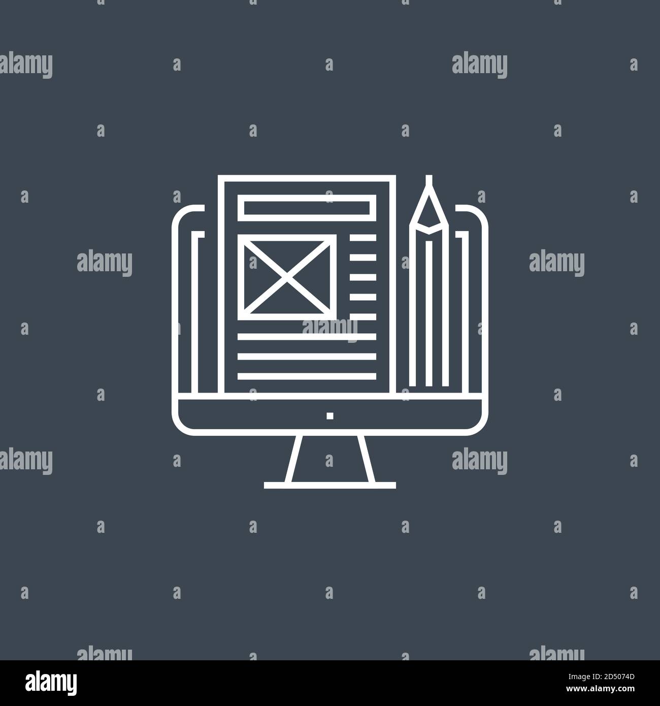Blog Management Icon Stock Vector Image & Art - Alamy