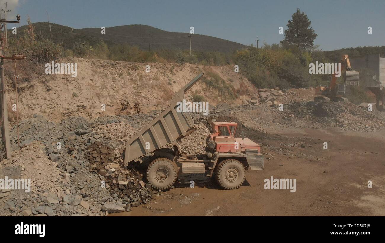Dump with stones and sand Stock Photo - Alamy