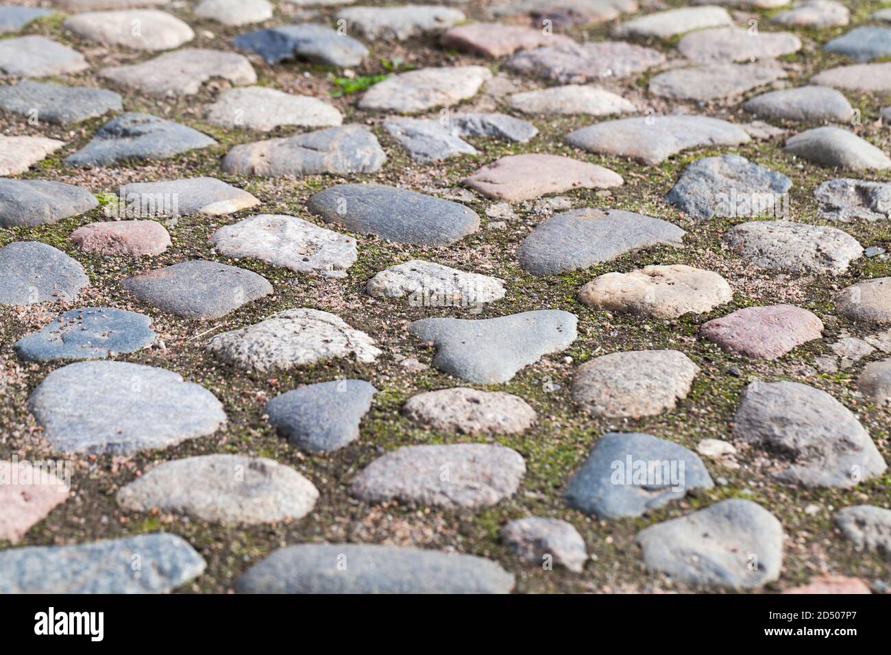Old granite stone pavement, cobbled road background photo Stock Photo ...