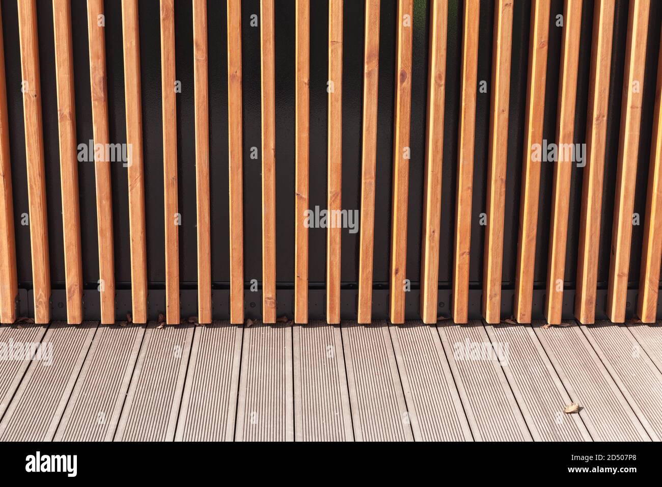 Abstract interior background photo. New wooden wall and flooring ...