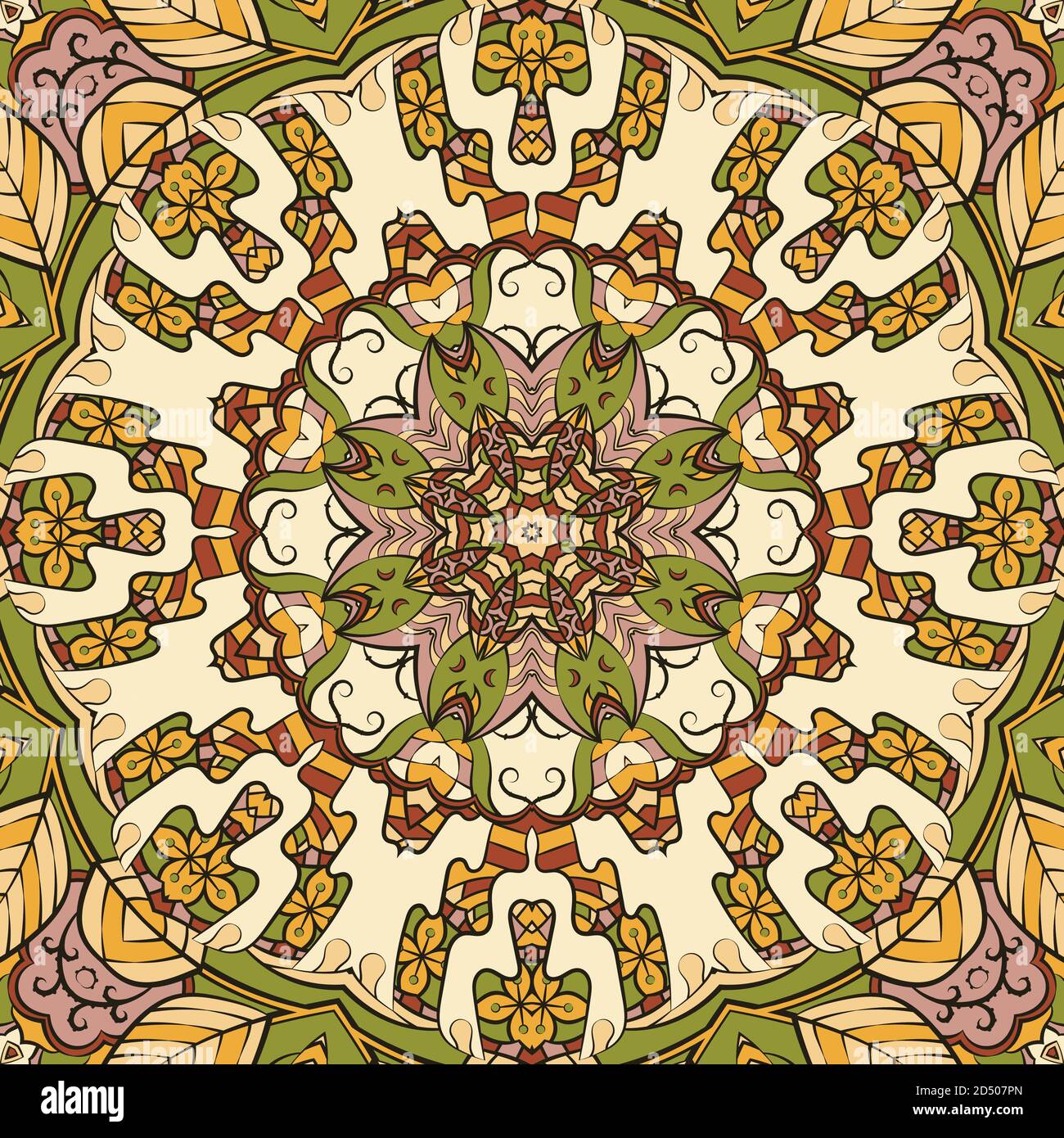 Seamless tracery tile mehndi design Stock Vector Image & Art - Alamy