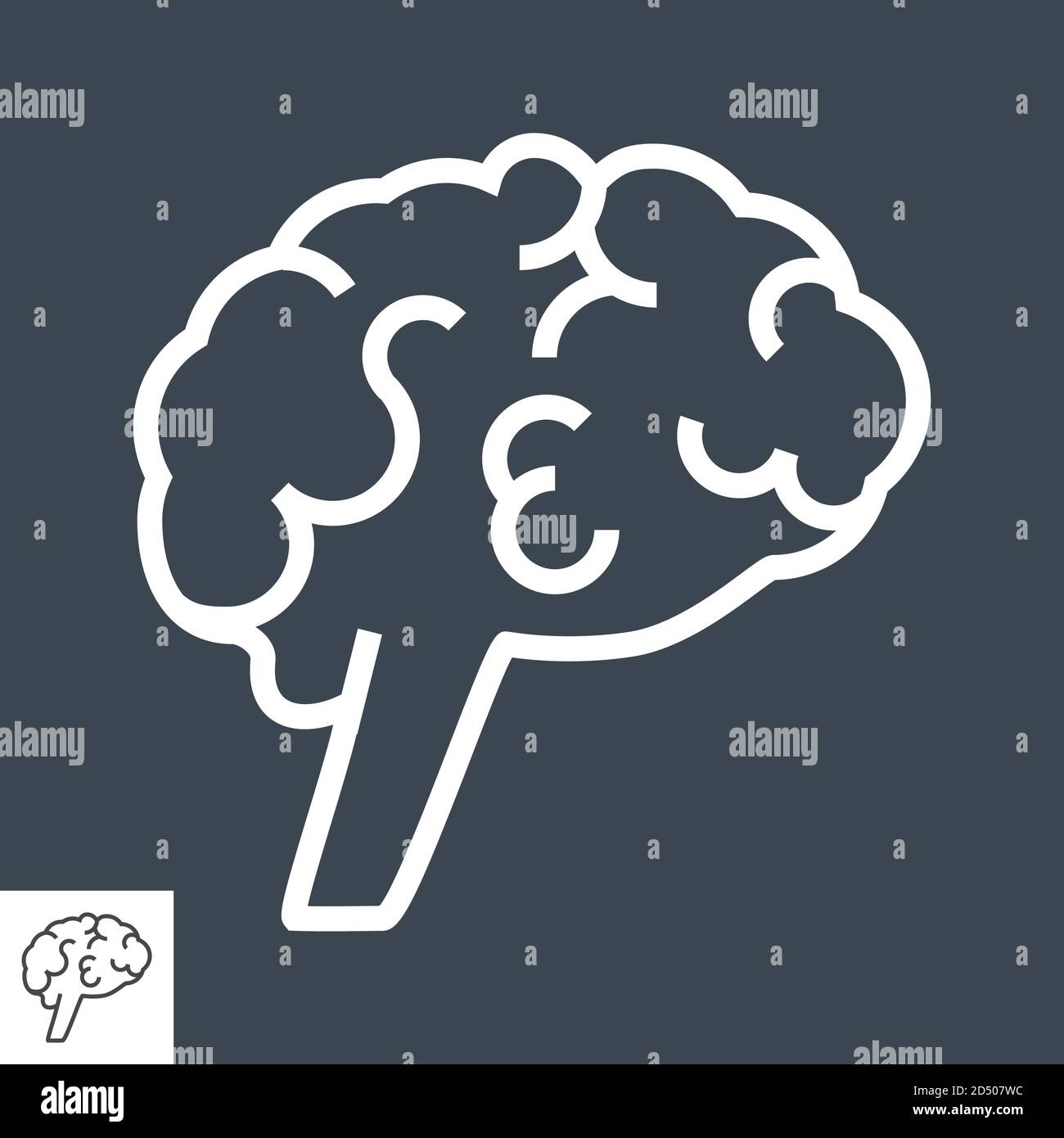 Thinking brain intelligence creativity Stock Vector Images - Alamy