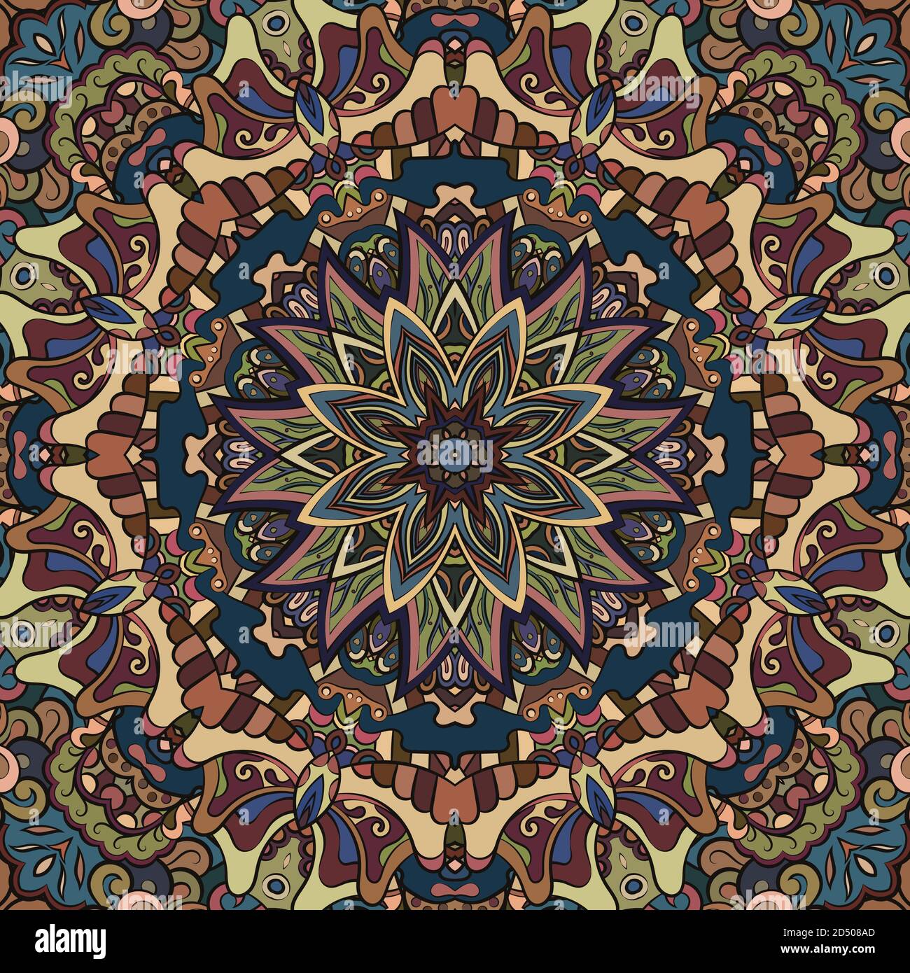 Seamless tracery tile mehndi design Stock Vector Image & Art - Alamy