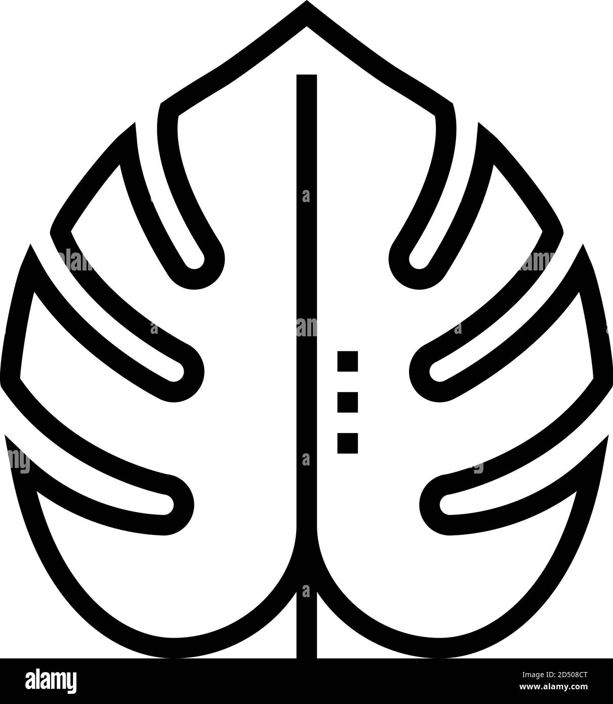 plant leaf line icon vector illustration Stock Vector Image & Art - Alamy