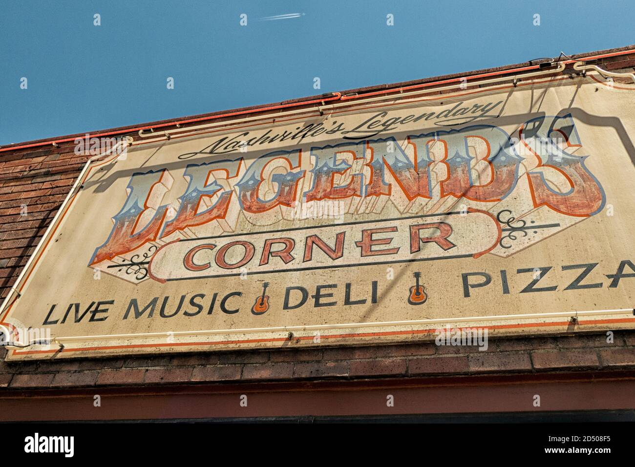 Sign of the Legends corner honkytonk bar in downtown Nashville ...