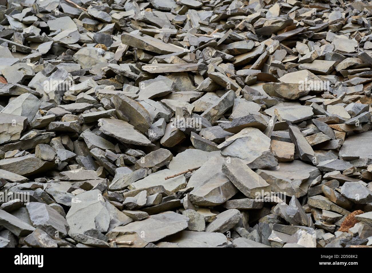 Various rock formation in geological layers in an abandoned quarry ...