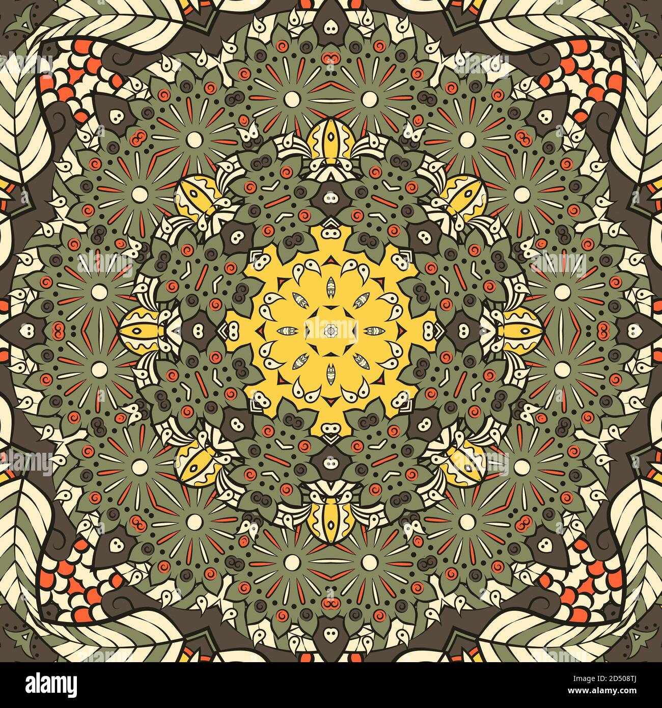 Seamless tracery tile mehndi design Stock Vector Image & Art - Alamy