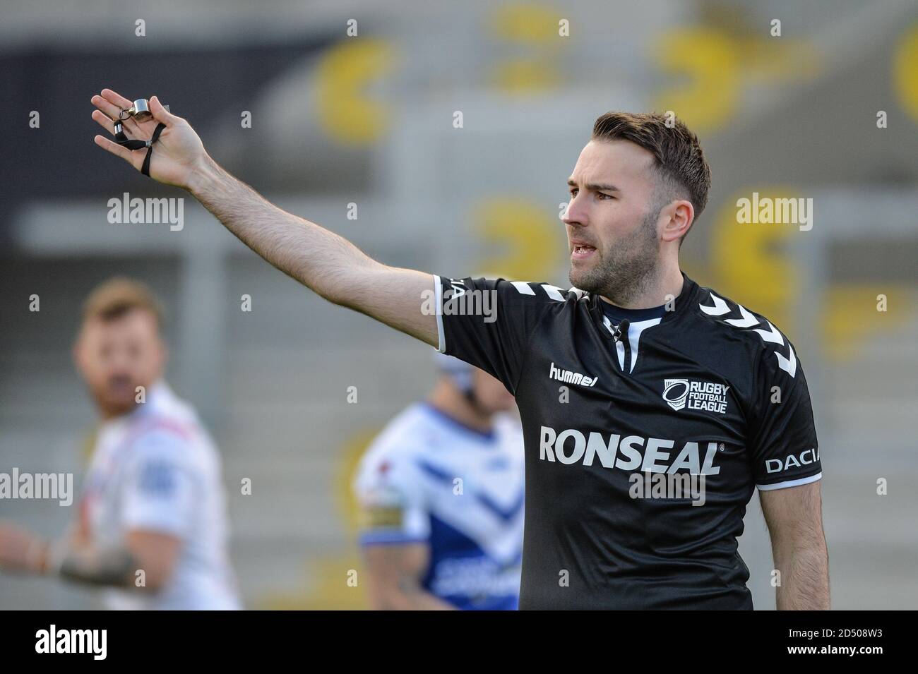 Referee Liam Moore in action Stock Photo - Alamy