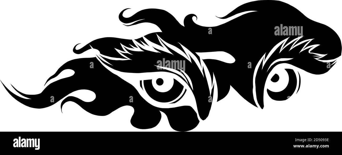 beast eyes black silhouette logo icon vector illustration design Stock Vector Image & Art - Alamy