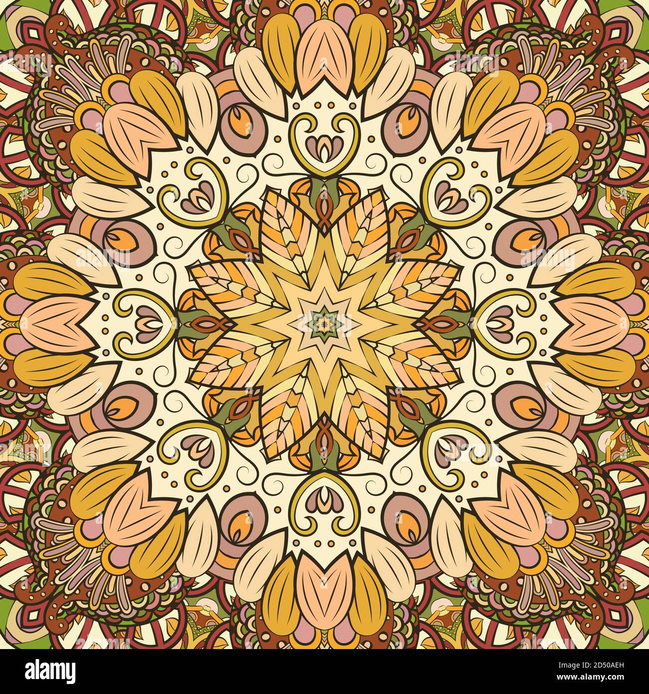 Seamless tracery tile mehndi design Stock Vector Image & Art - Alamy