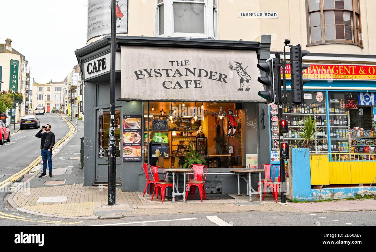 The Bystander Cafe in Terminus Road by Brighton Railway Station Stock ...