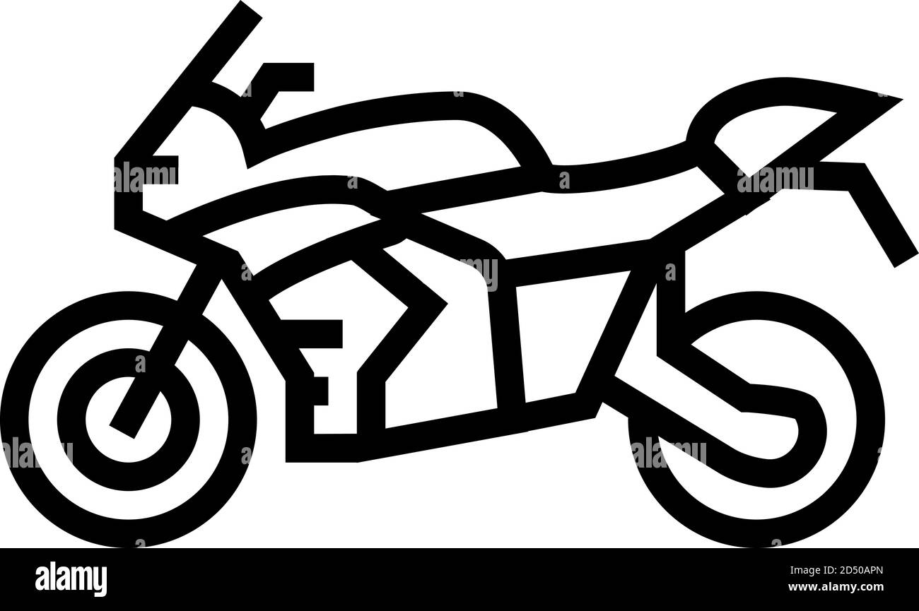 motorbike transport line icon vector illustration Stock Vector Image ...