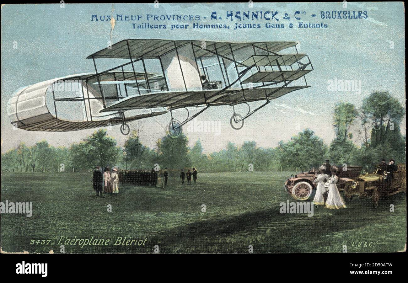 A. Hannick & C., Bruxelles, l'aéroplane Blériot | usage worldwide Stock ...