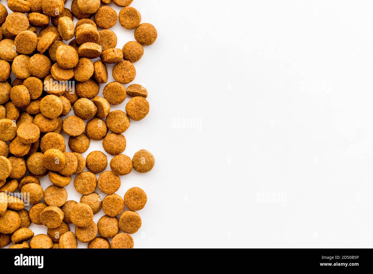 Dog pet food background. Top, overhead view Stock Photo - Alamy
