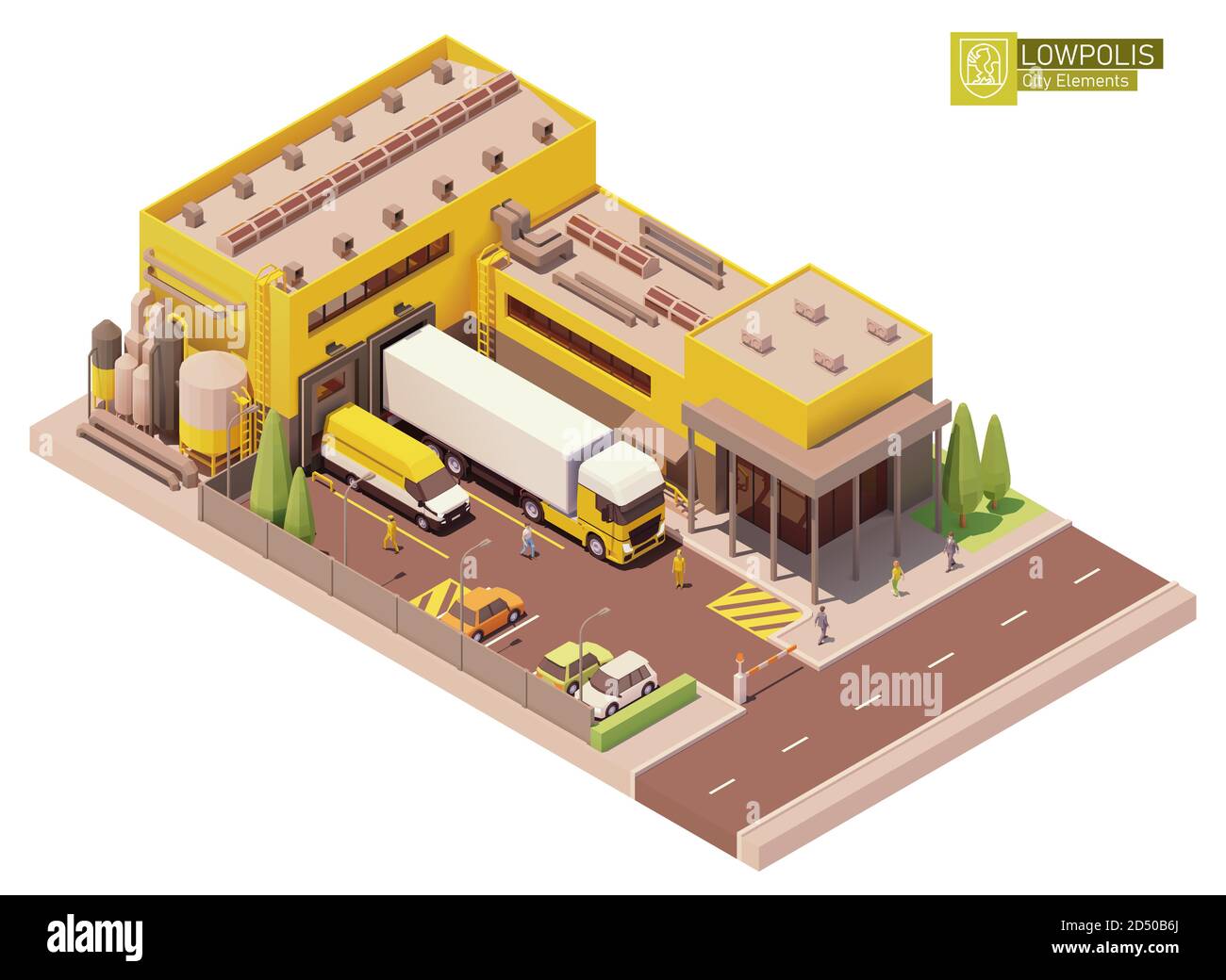 Vector Isometric Factory Building Stock Vector Image And Art Alamy