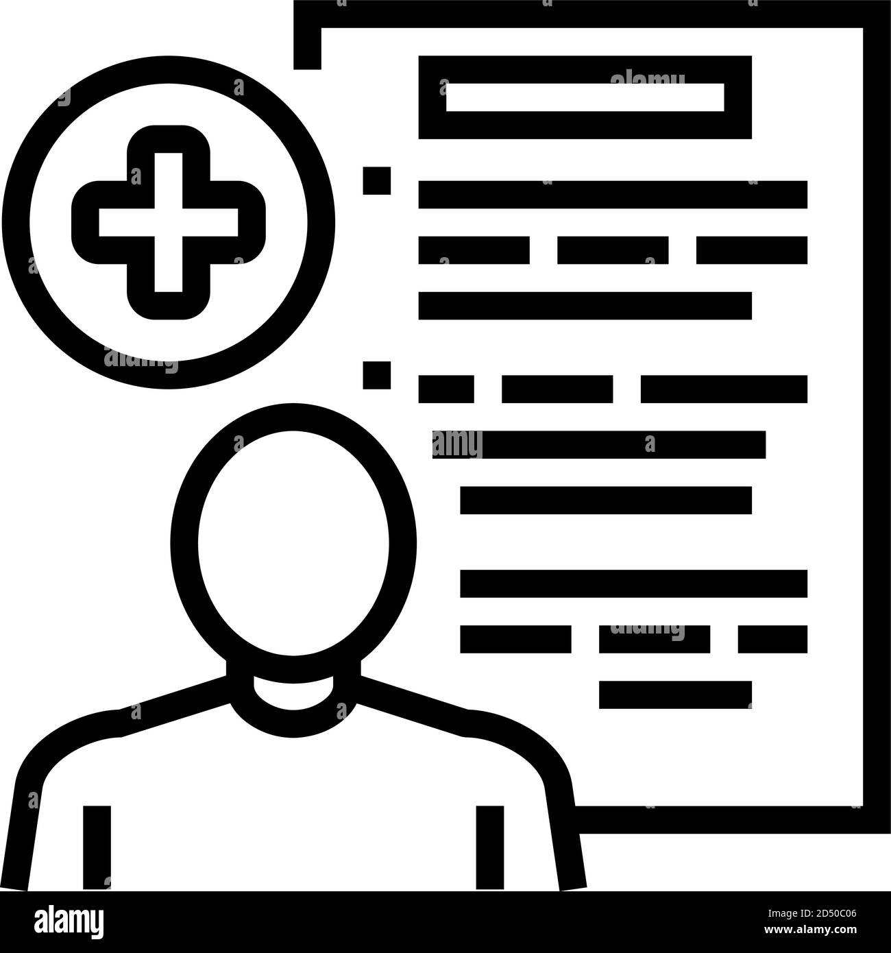 patient medical card line icon vector illustration Stock Vector Image ...